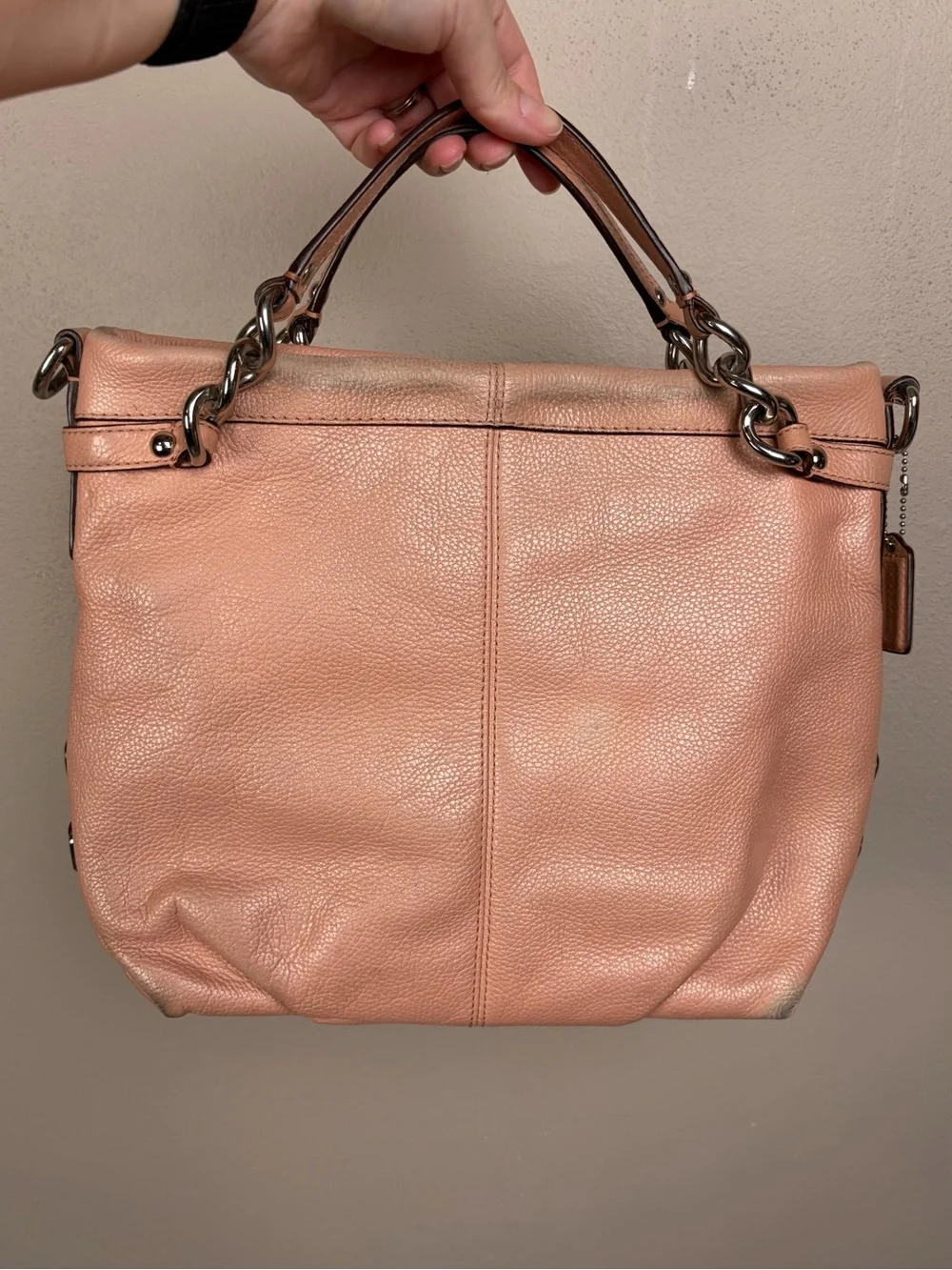 Coach | Bags | Coach Brooke Hobo Coral Pink Pebbled Leather Shoulder ...